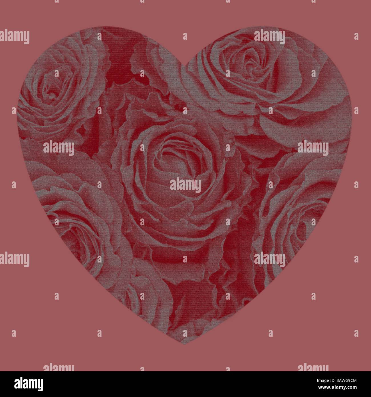 Heart shape filled with red roses Heart shape filled with red roses ...