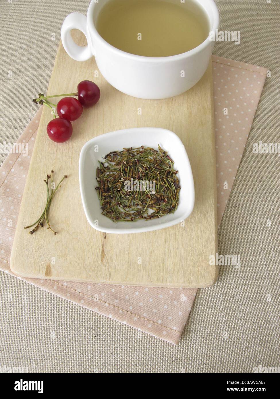 Herbal tea made from dried cherry stems Stock Photo - Alamy