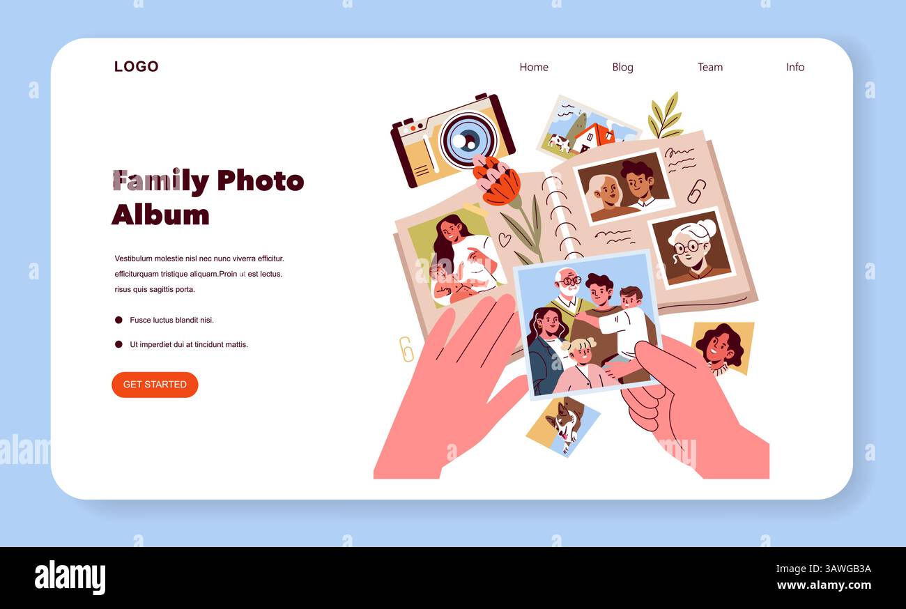Family portfolio album Stock Vector Images - Alamy