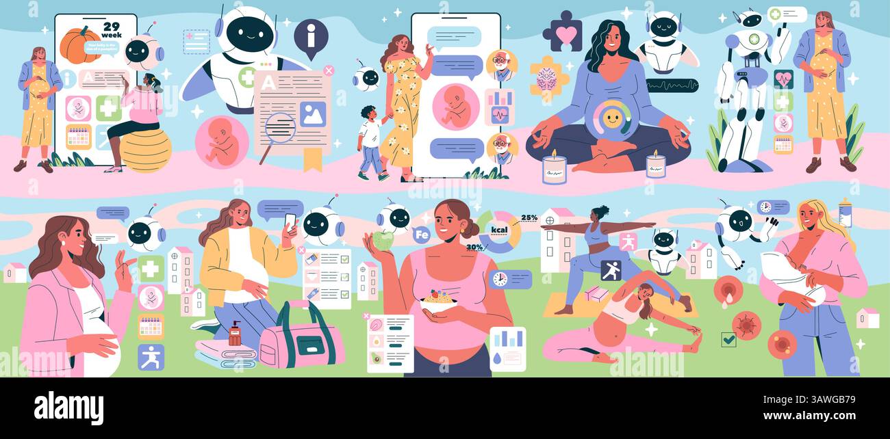 AI Pregnancy Counselor illustration showcases the intersection of ...