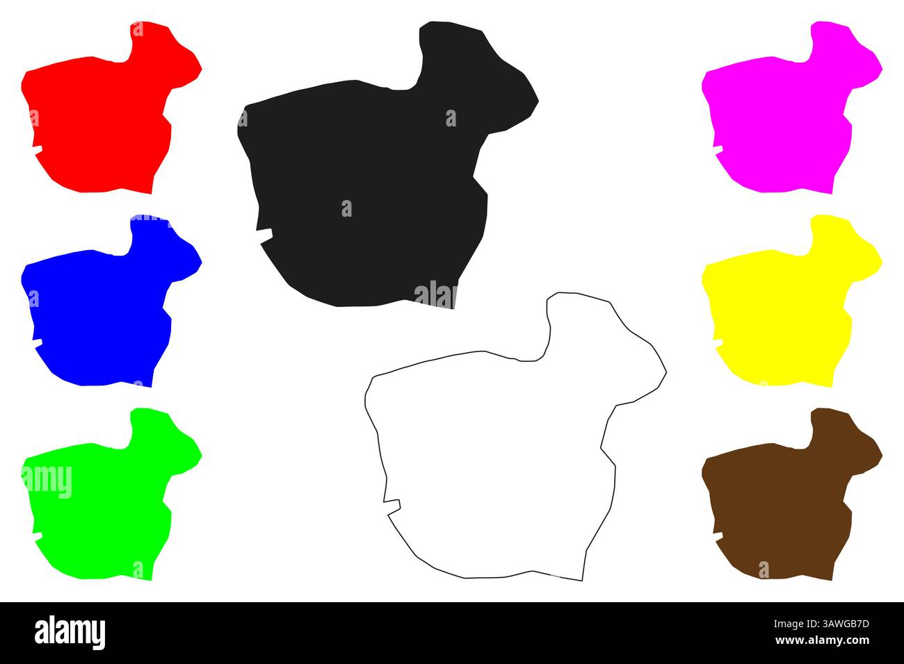 Krishnanagar city (Republic of India, State of West Bengal) map vector ...