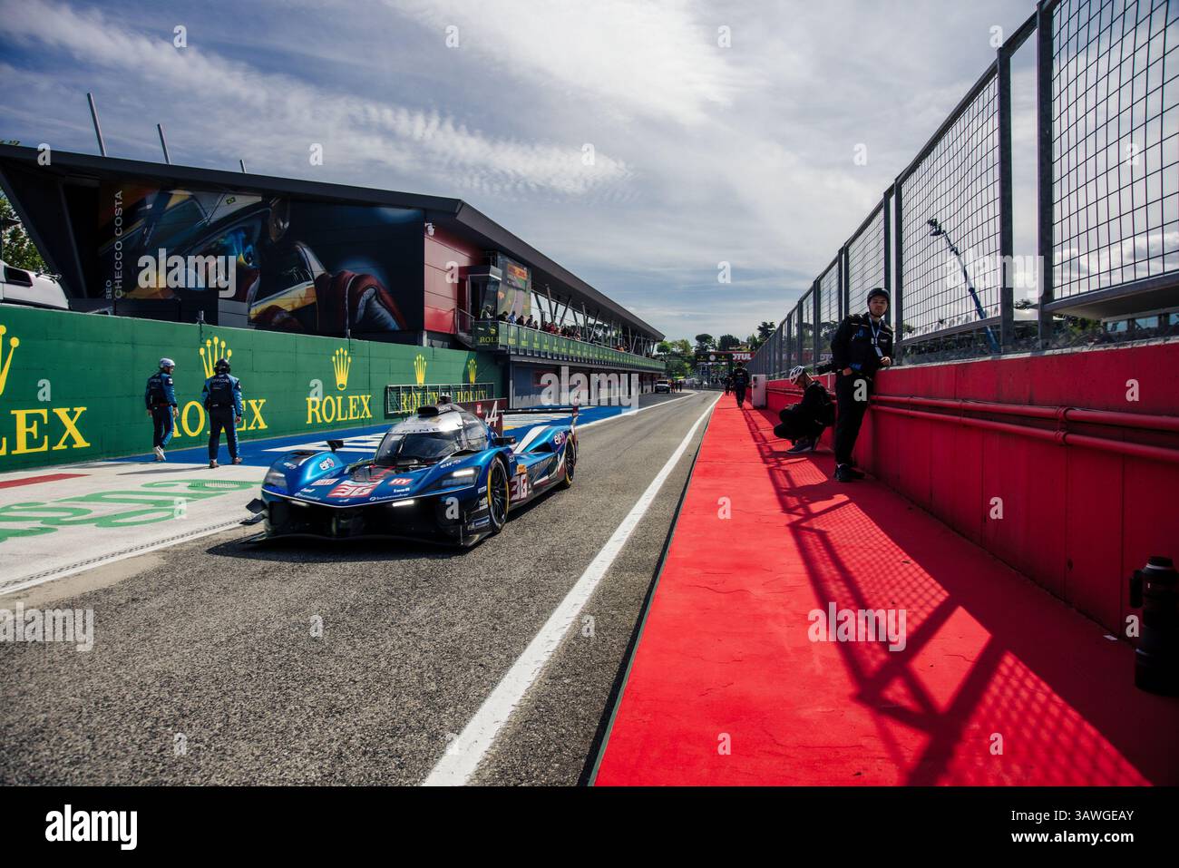 Imola, Italy. 20th Apr, 2025. The #36 Alpine Endurance Team Alpine A424 ...