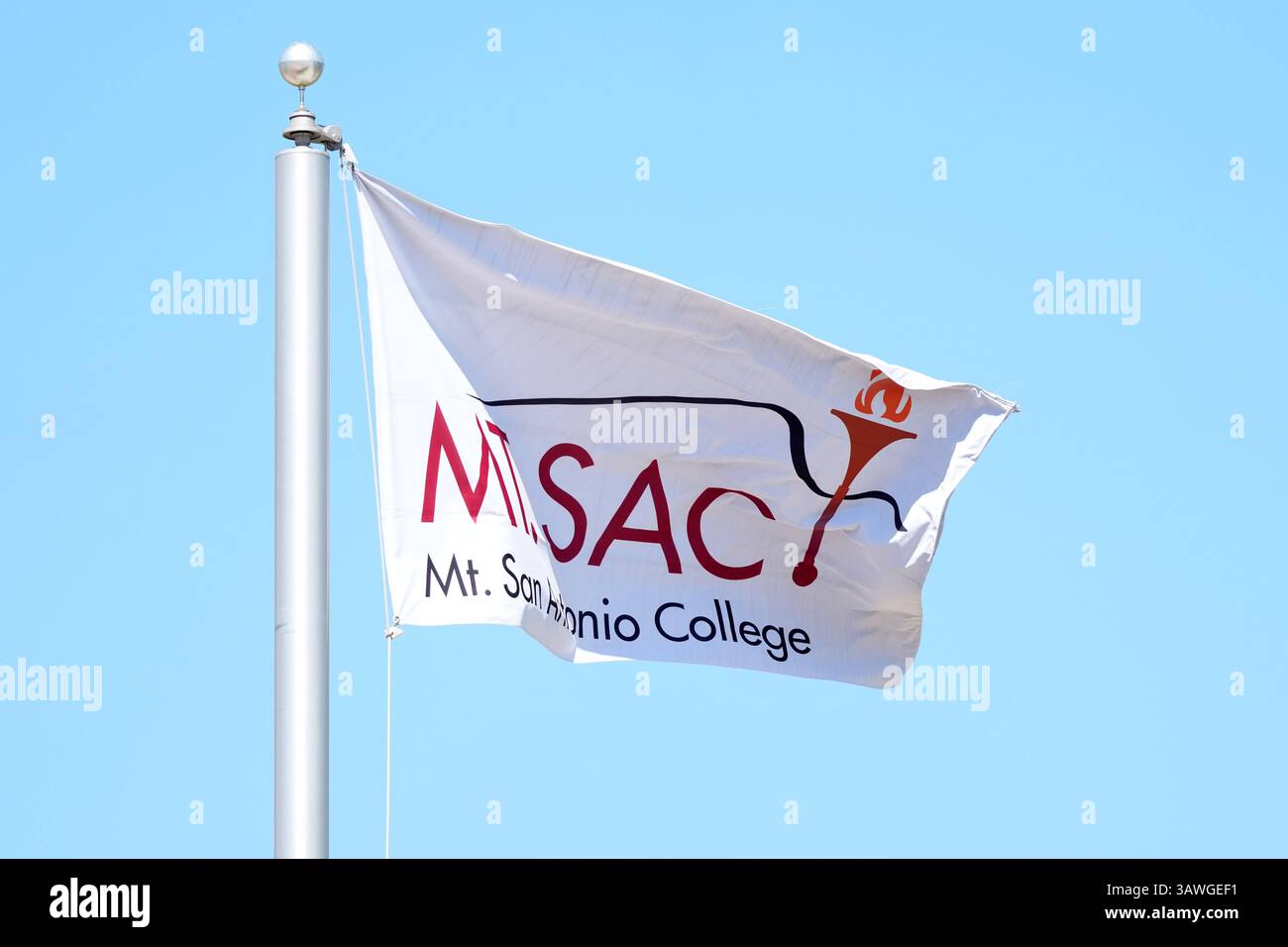 A Mt. SAC flag at the 65th Mt. San Antonio College Relays, Saturday ...