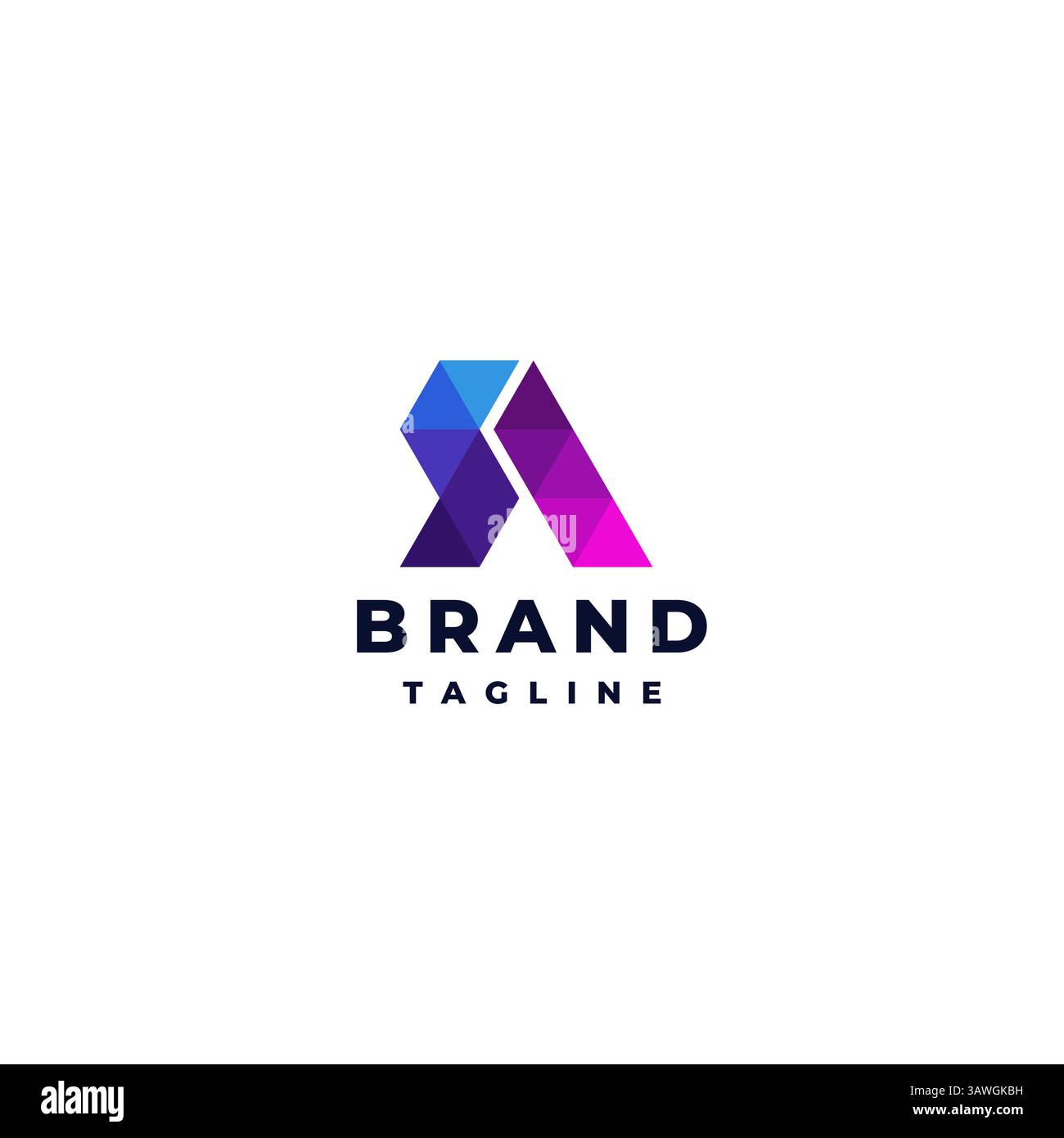 Colorful Letter S and A Mosaic Logo Design. Colorful Triangular Mosaic ...