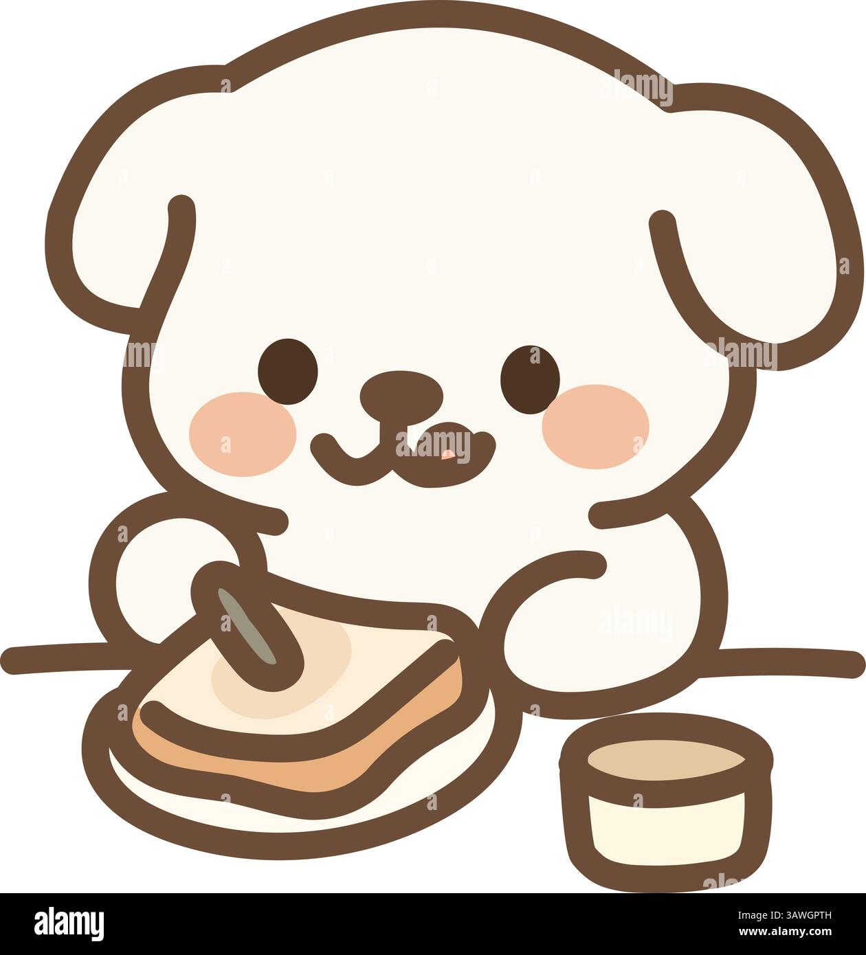 Cute puppy kids kitchen hi-res stock photography and images - Alamy