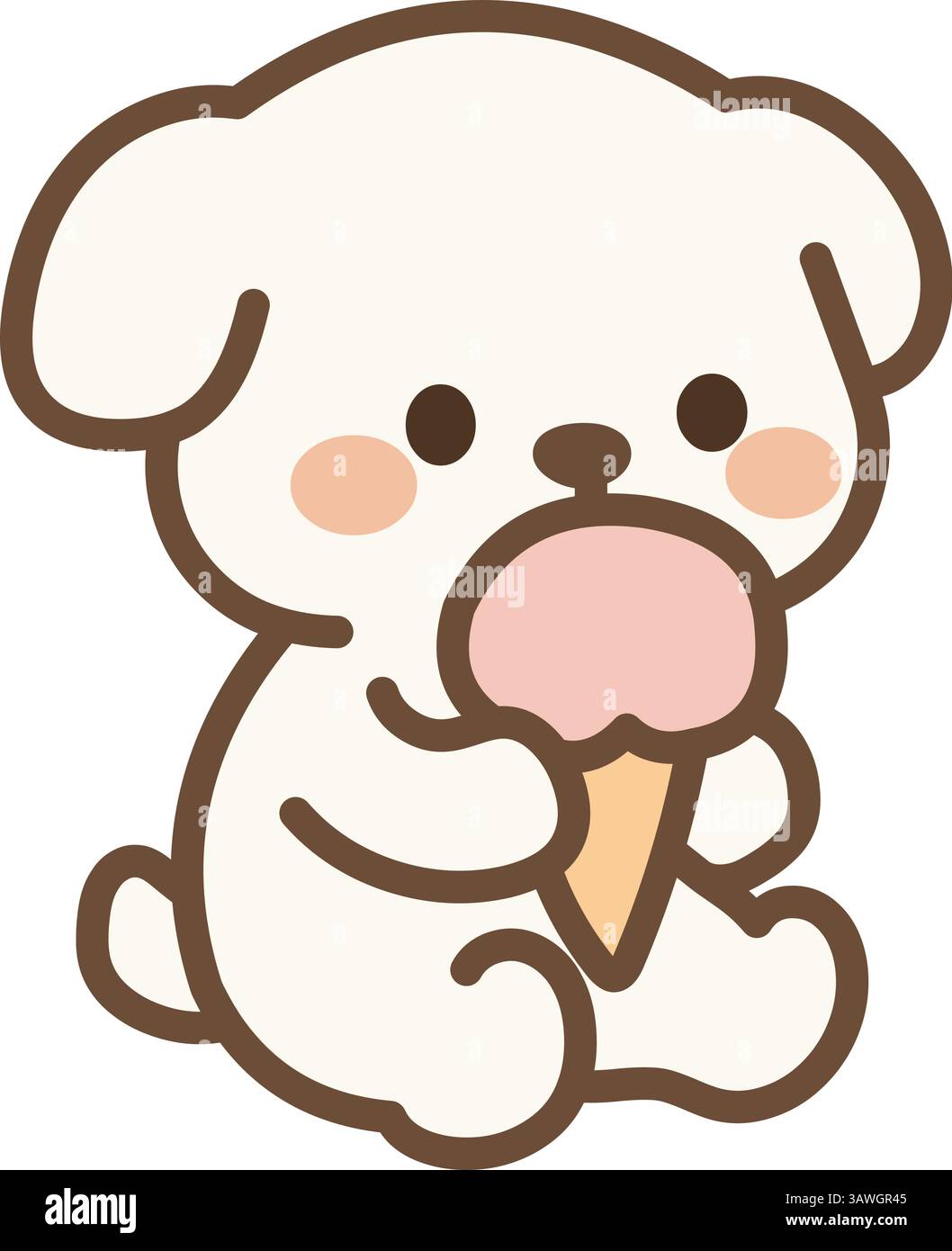 Cartoon ice cream stickers Cut Out Stock Images & Pictures - Alamy