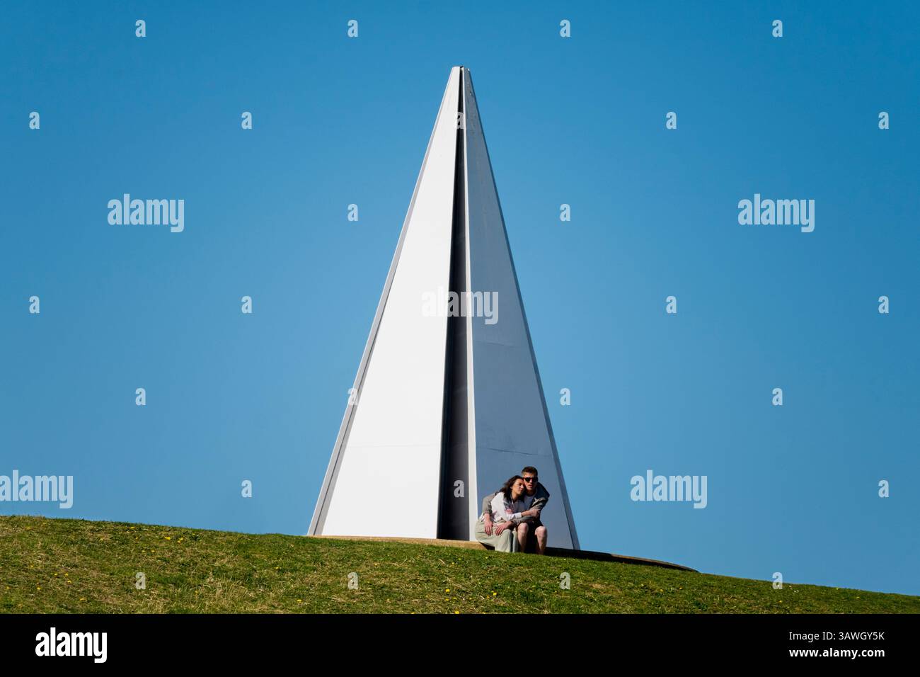 The Light Pyramid of Milton Keynes. This public artwork sits on top of ...