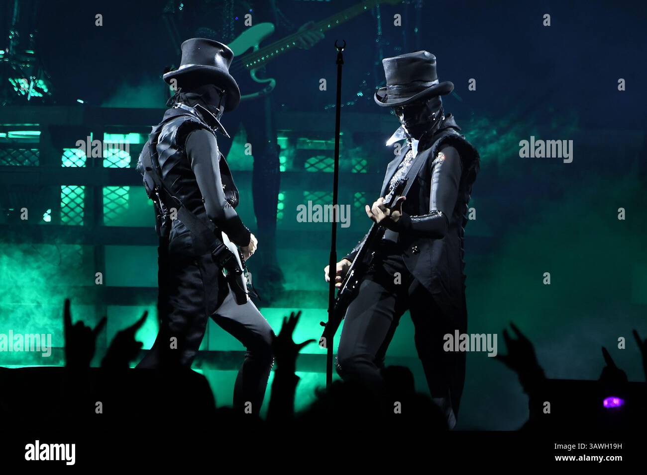 LONDON, ENGLAND - APRIL 19: Nameless Ghouls of ‘Ghost’ performing at O2 ...