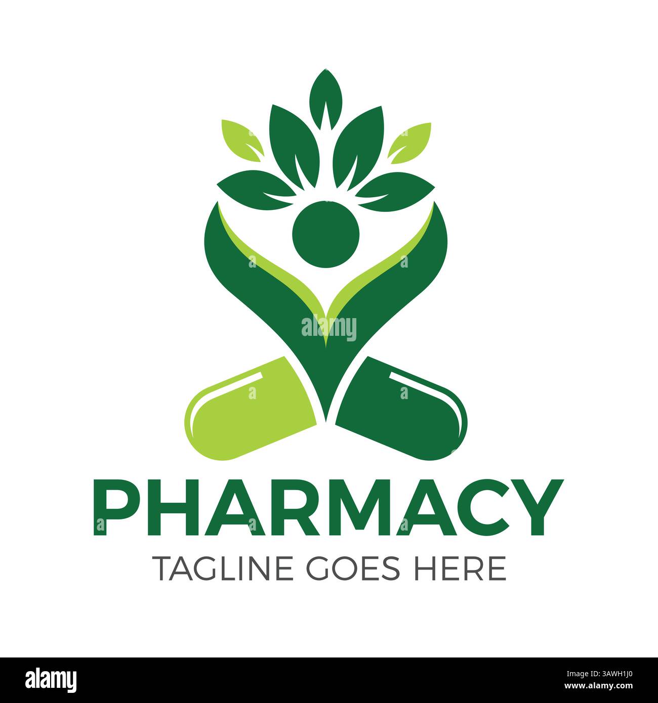 Modern Pharmacy Logo Design Vector – Herbal Mortar and Pestle Icon for Medical & Health Branding ...