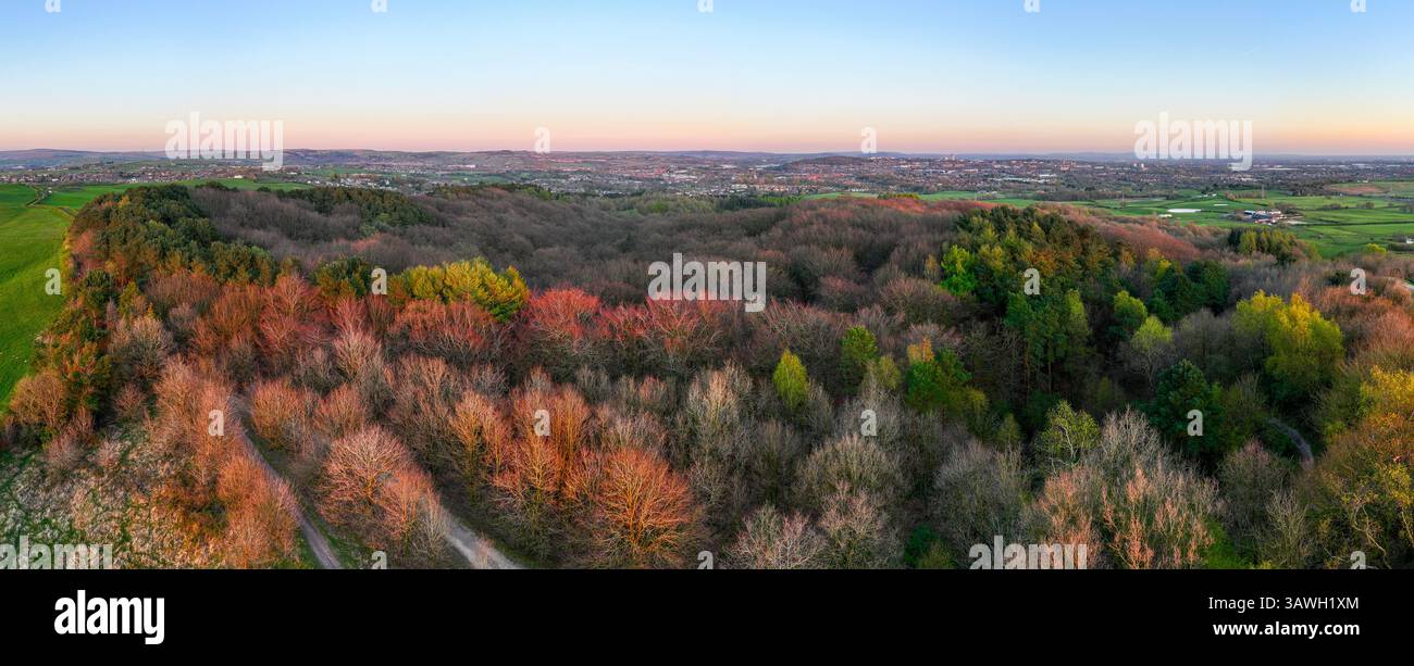 Panoramic aerial image of Tandle Hill park in oldham - Greater ...