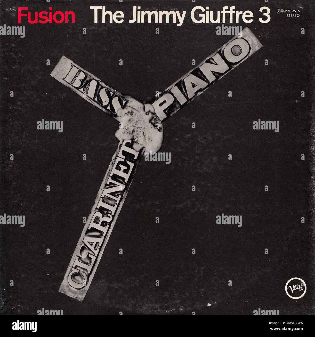 The Jimmy Giuffre 3 - Fusion - Vintage vinyl record cover Stock Photo ...