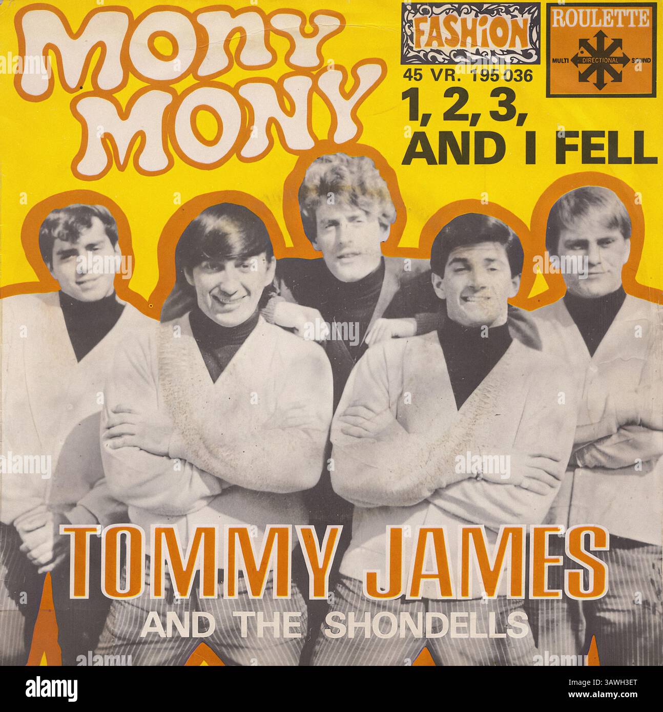Tommy James and The Shondells - Mony mony 1, 2, 3 and i fell 45rpm - Vintage vinyl record cover ...