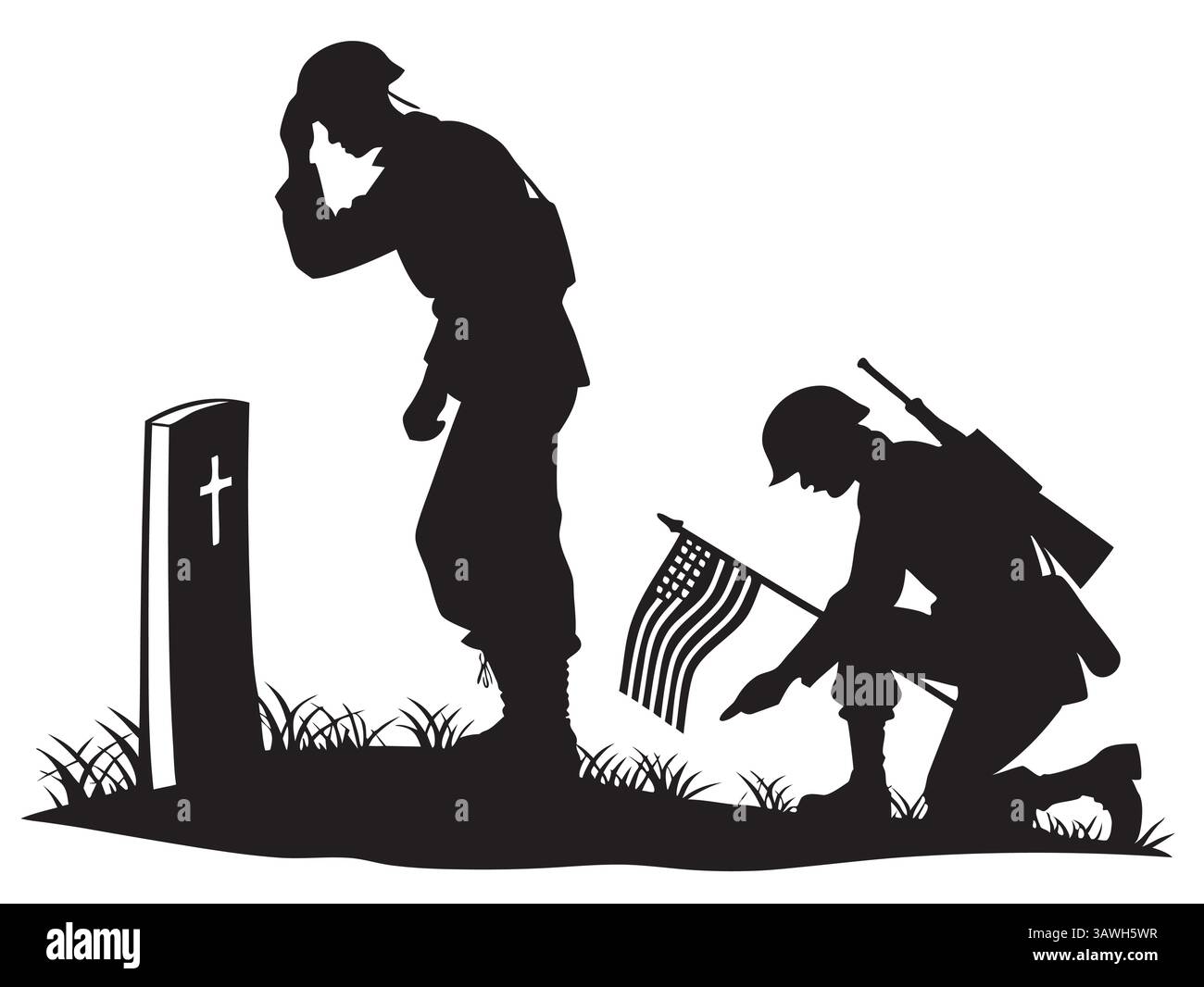 Soldiers silhouette Cut Out Stock Images & Pictures - Alamy