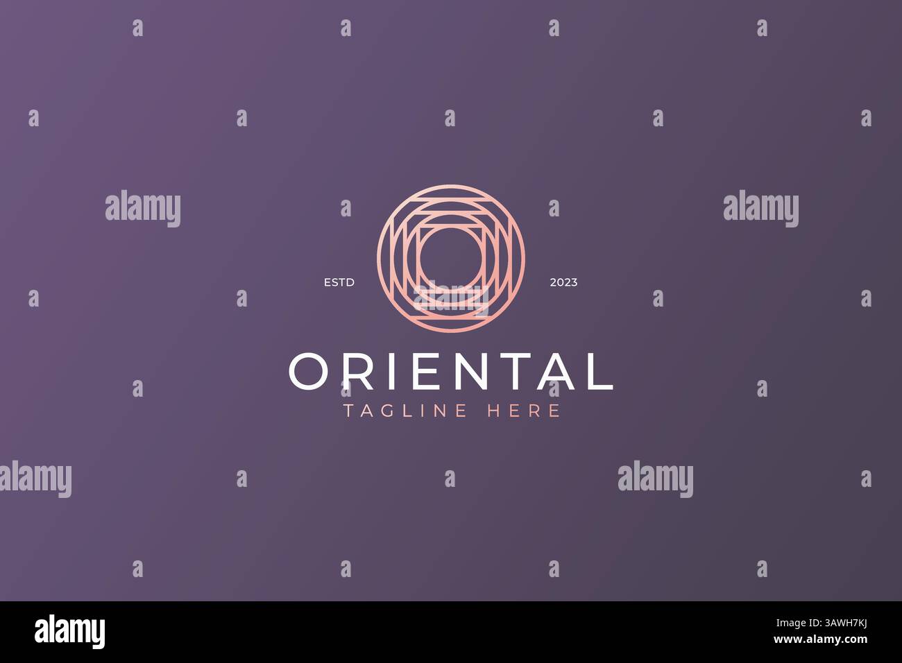 Logo Letter O Circle Ornament Shape Geometric Ancient Minimalist Simple ...