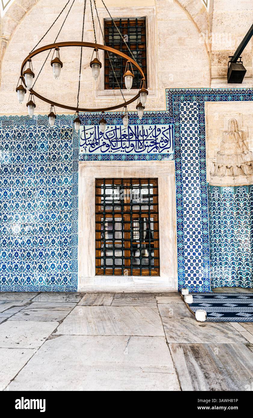 Exterior of Rüstem Paşa Mosque (Rüstem Paşa Camii), with rich Iznik ...
