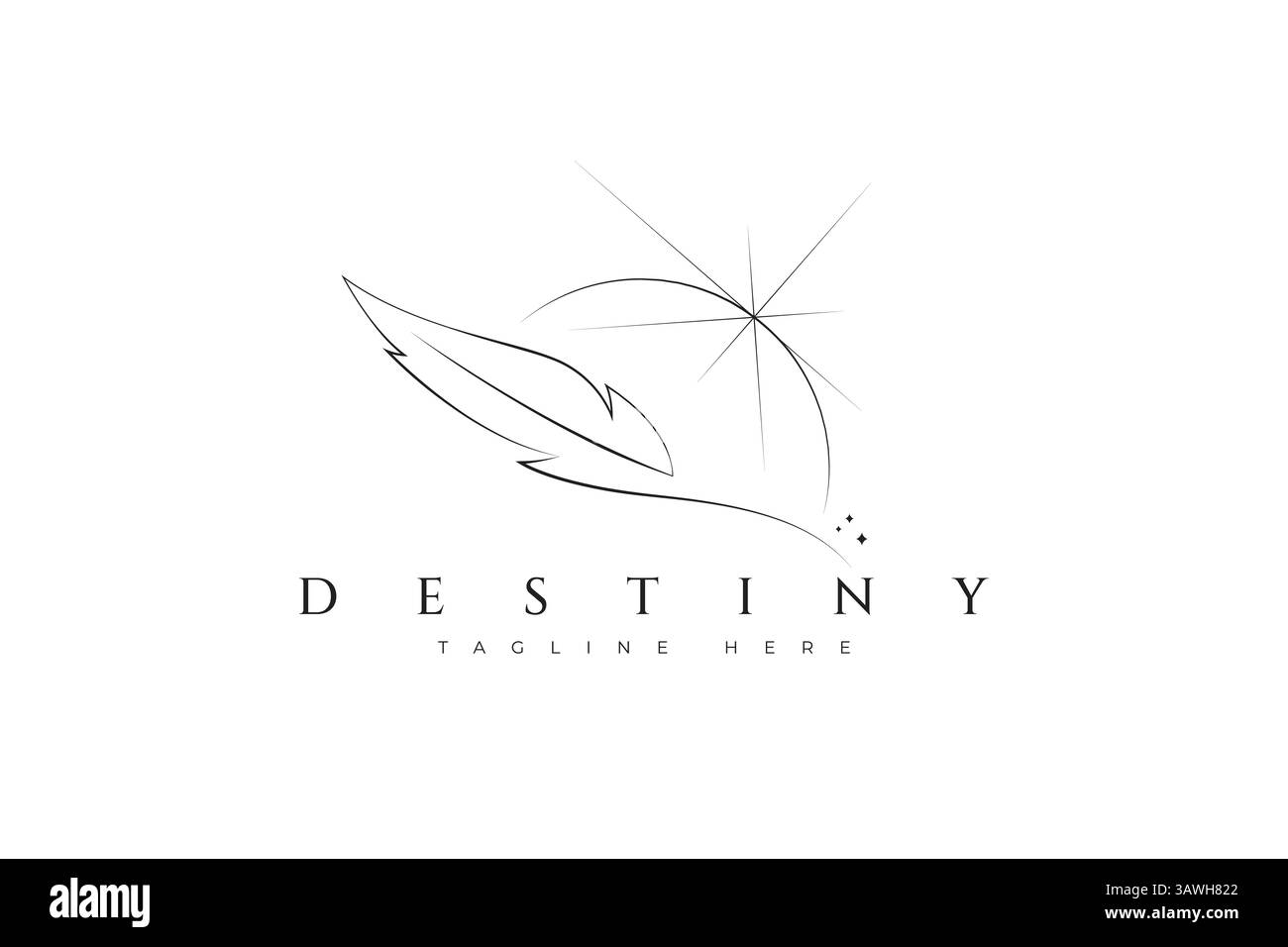 Destiny Abstract Illustration Fate Fortune Luck Religion with Feather ...
