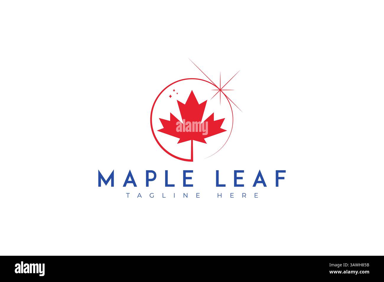 Maple Leaf Canada Sign Symbol Icon Logo Red Color Autumn Element Concept North Star Creative ...