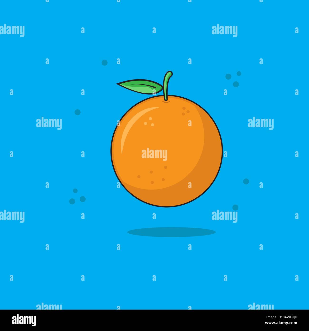 Vector illustration of orange cartoon flat design Stock Vector Image ...