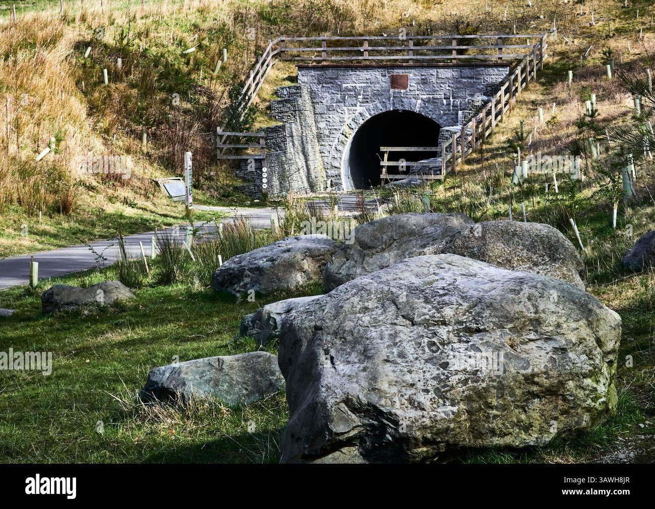 Bobbin Mill railway tunnel, Keswick to Threlkeld walk Stock Photo - Alamy
