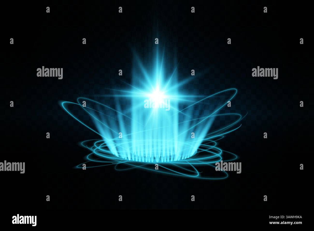 Experience a Glowing Light Burst accompanied by Radiant Visual Effects ...