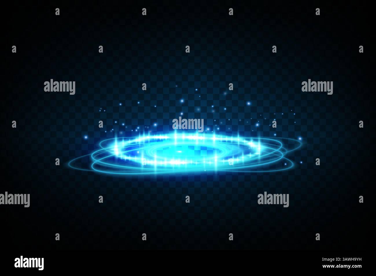 A Blue Magical Portal that features mesmerizing Sparkles along with ...