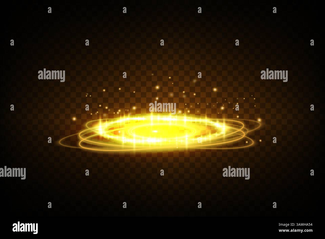 Experience the mesmerizing Golden Light Spiral Effect adorned with enchanting Sparkles, creating ...