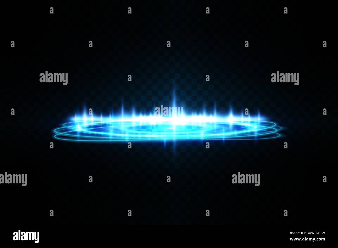 Radiant Glowing Blue Circular Light Effects Enhanced with Dynamic ...