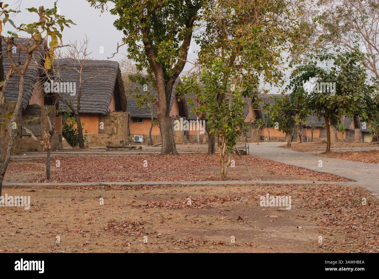 Ghana, Mole National Park. Zaina Lodge Chalets Stock Photo - Alamy