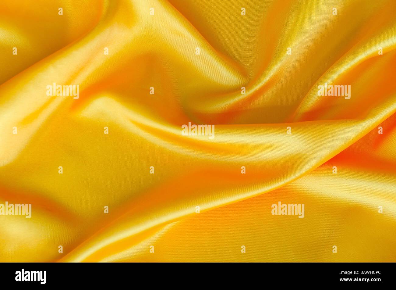 Polished yellow silk cloth with silky sheen and beautiful natural ...