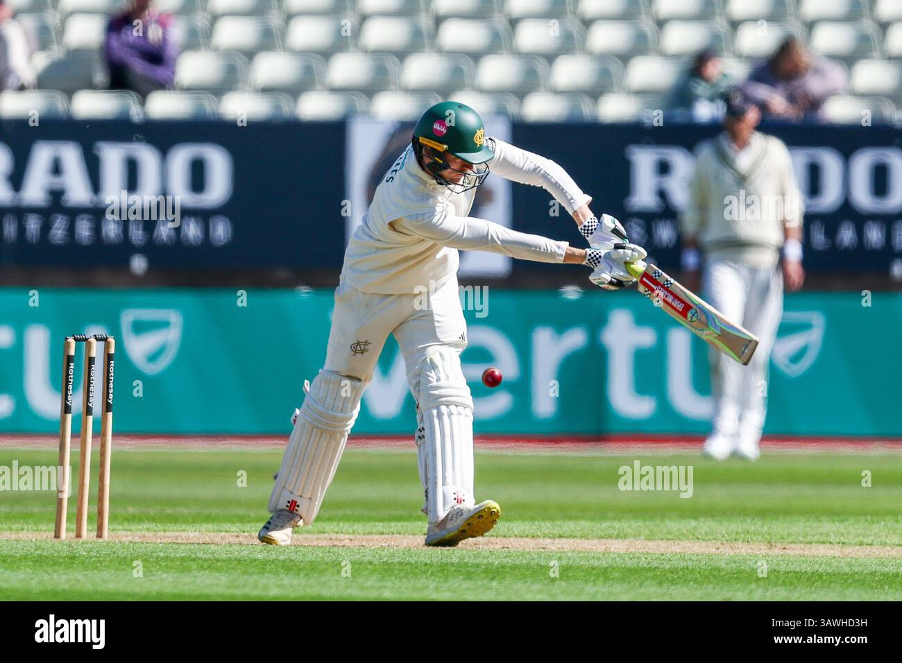 Birmingham, UK. 20th Apr, 2025. #8, Lyndon James of Nottinghamshire in ...
