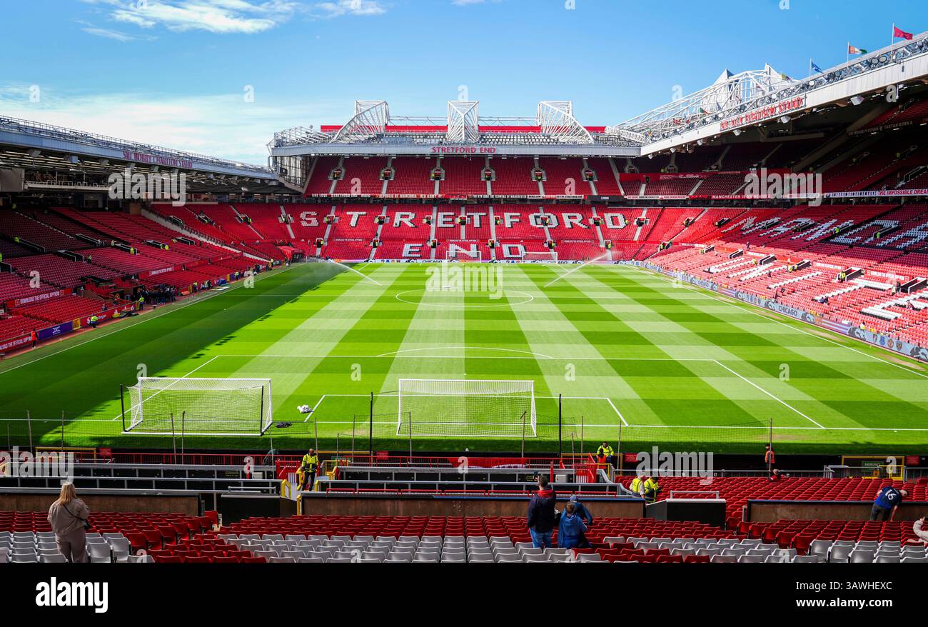 Stretford End stand Ground View inside the Stadium ahead of the ...