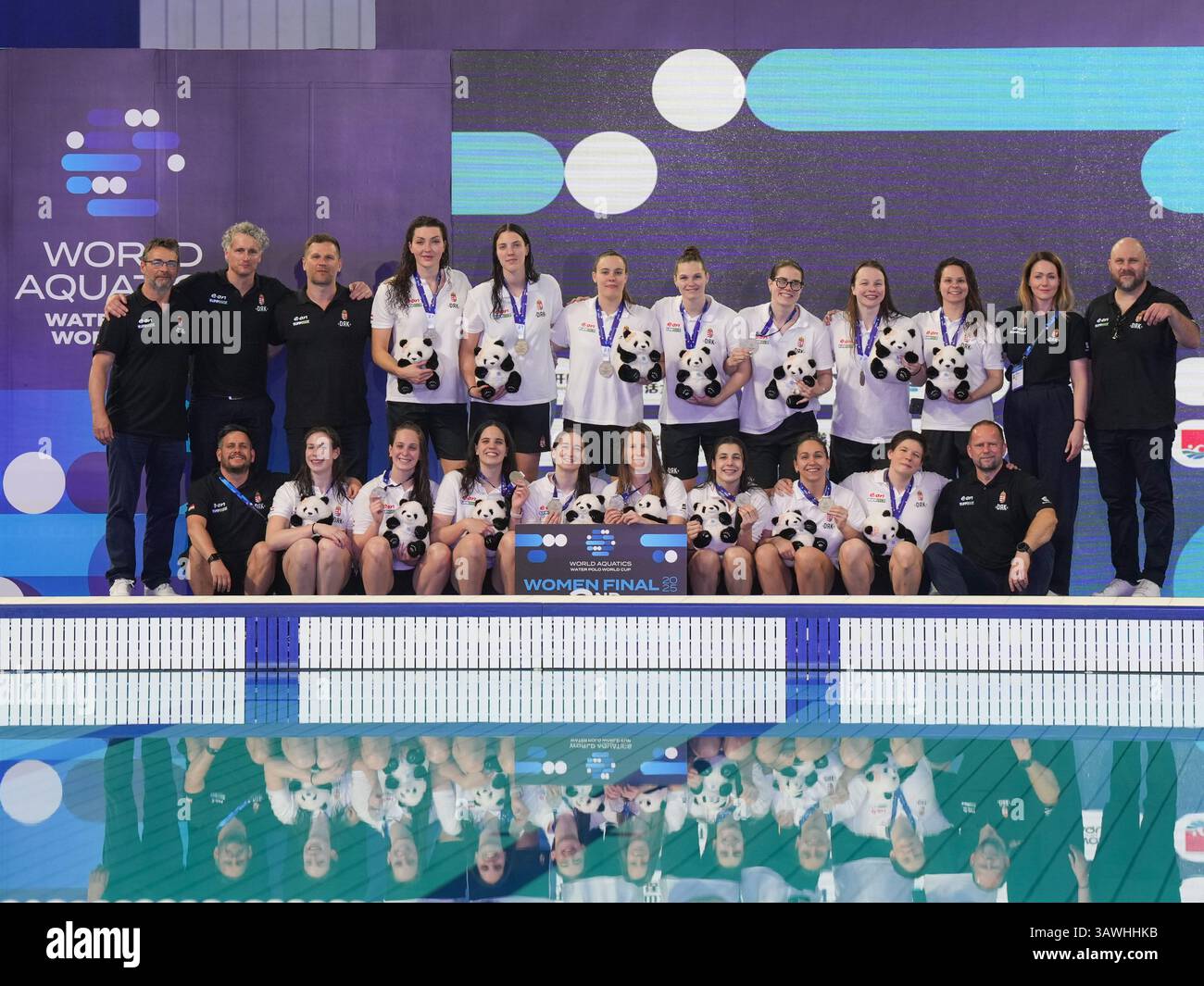 Chengdu, China's Sichuan province. 20th Apr, 2025. Team Hungary pose ...