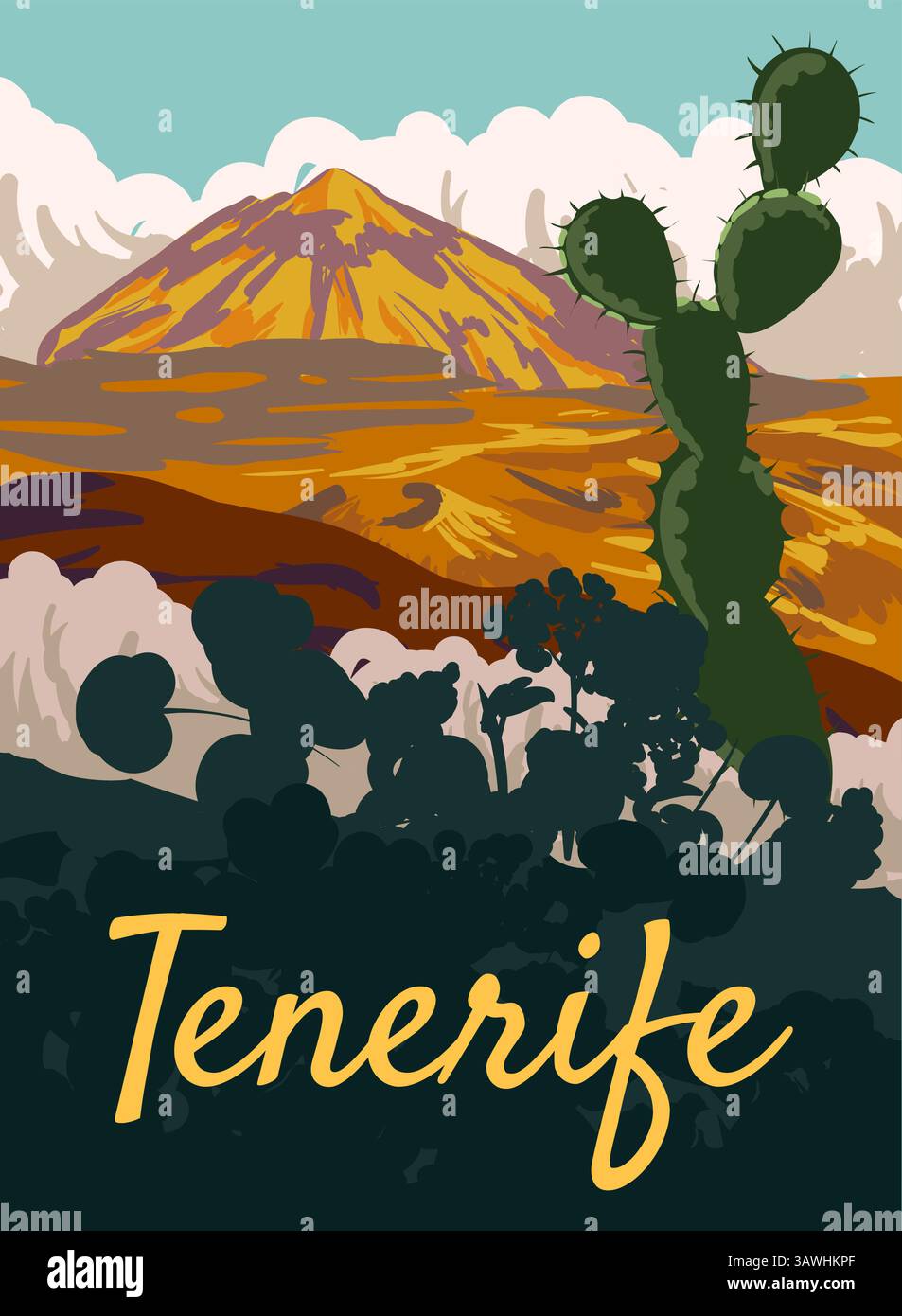 Teide view Stock Vector Images - Alamy