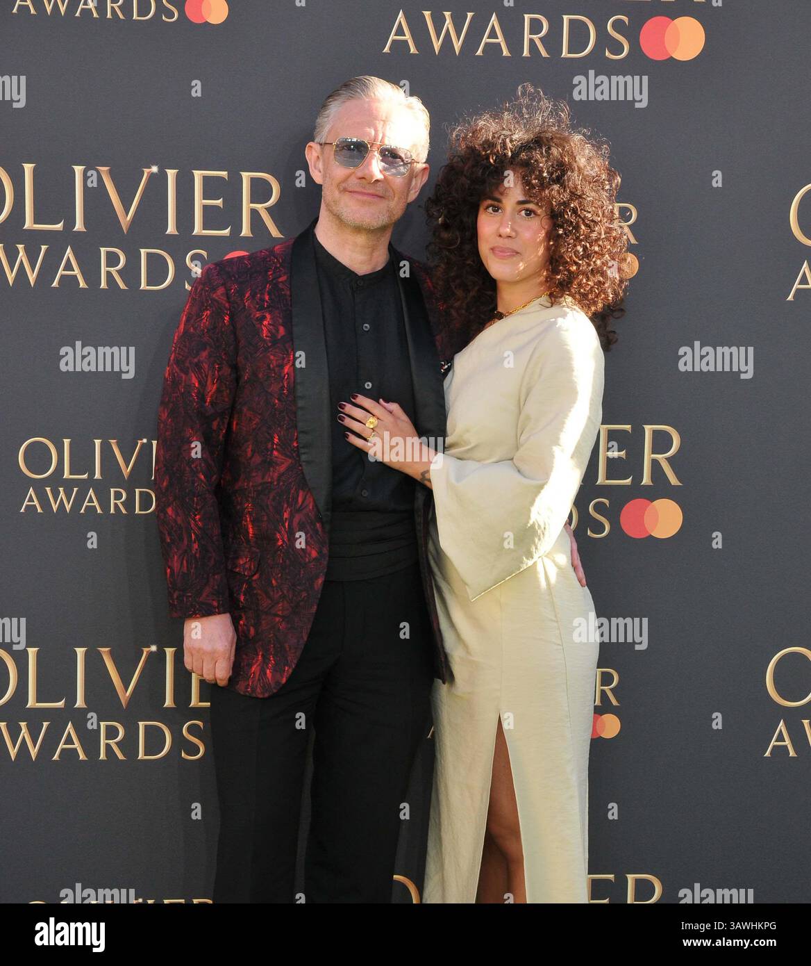 Martin Freeman and Rachel Benaissa at the Olivier Awards 2025, Royal ...