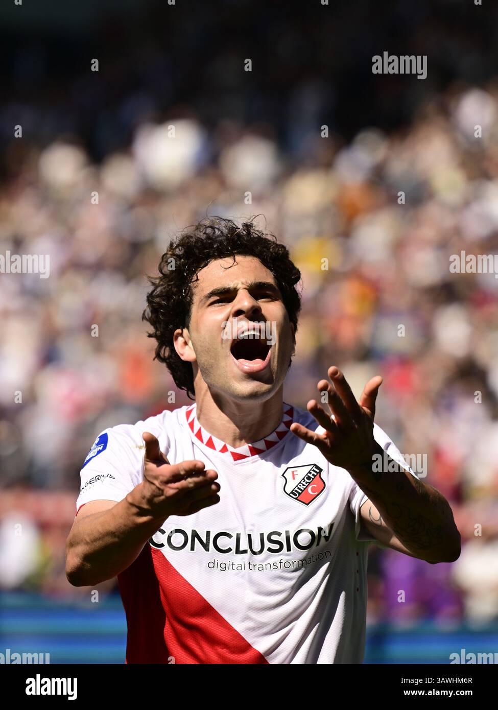 UTRECHT - Miguel Rodriguez of FC Utrecht celebrates 2-0 during the ...