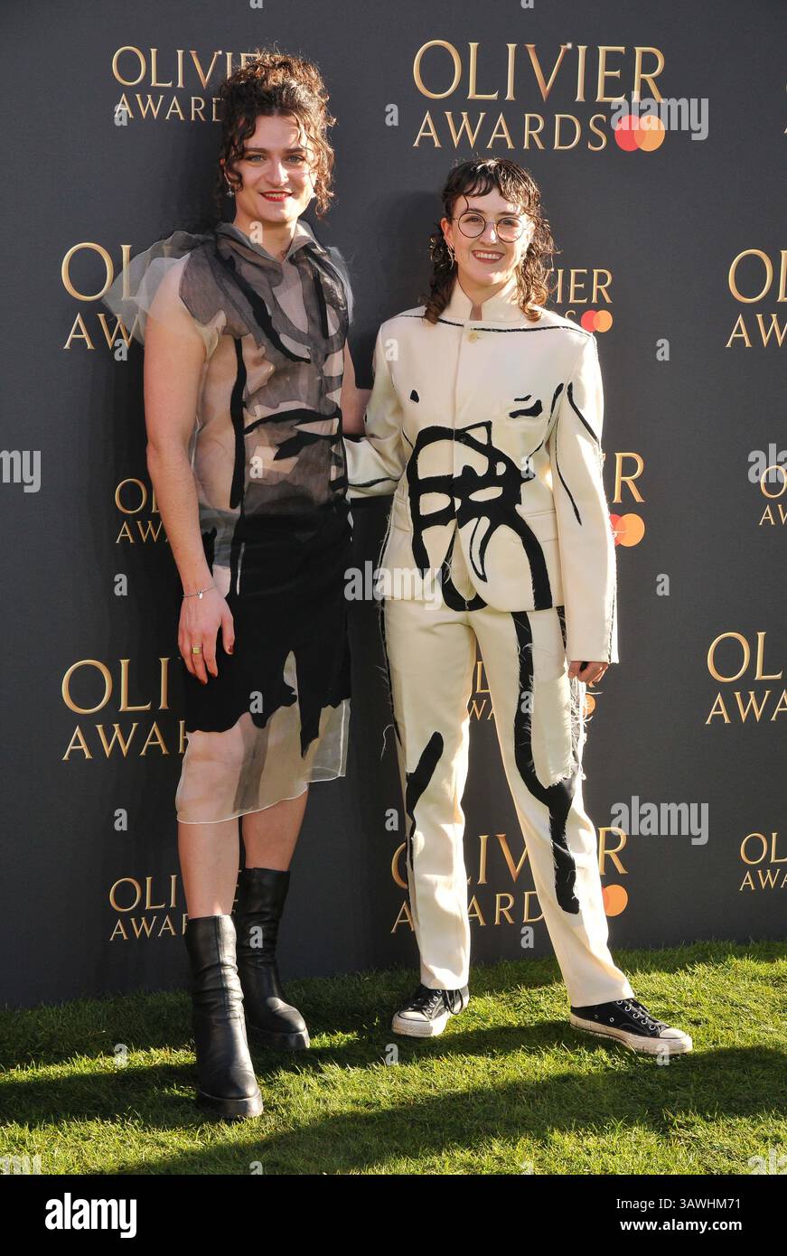 Toby Marlow and Lucy Moss at the Olivier Awards 2025, Royal Albert Hall ...