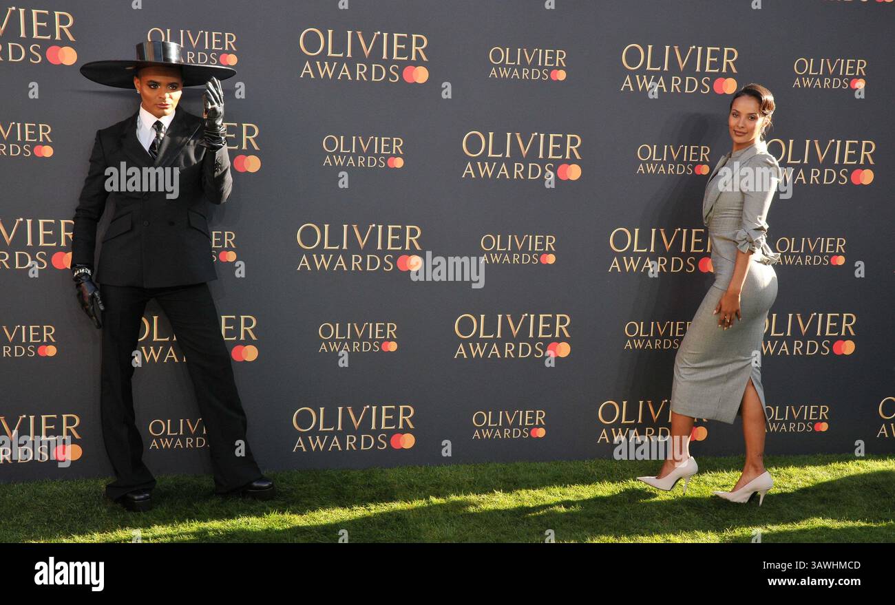 Layton Williams and Maya Jama at the Olivier Awards 2025, Royal Albert ...
