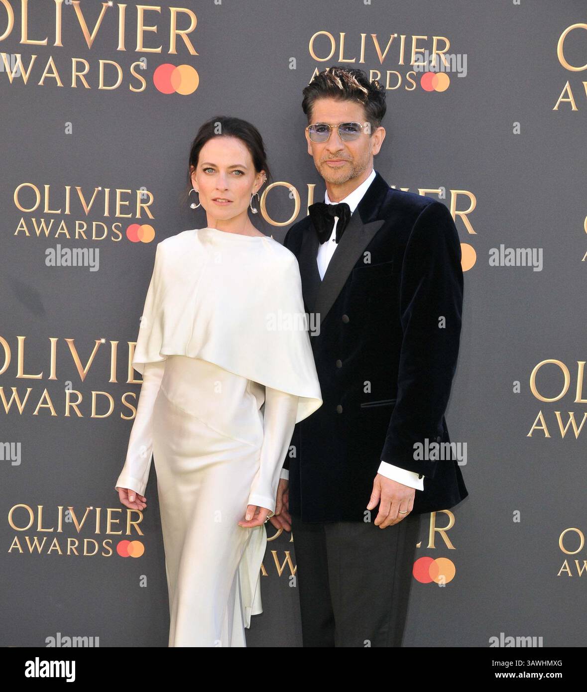 Lara Pulver and Raza Jaffrey at the Olivier Awards 2025, Royal Albert ...