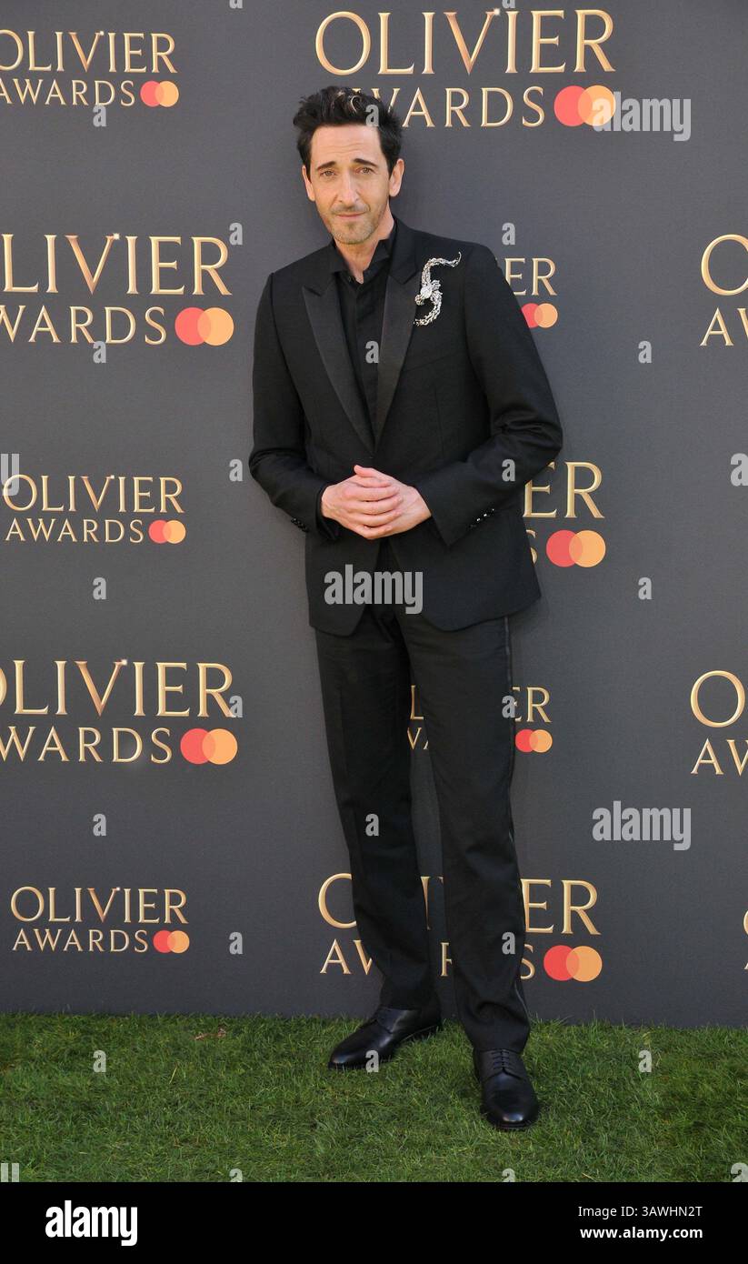 Adrien Brody at the Olivier Awards 2025, Royal Albert Hall, Kensington ...