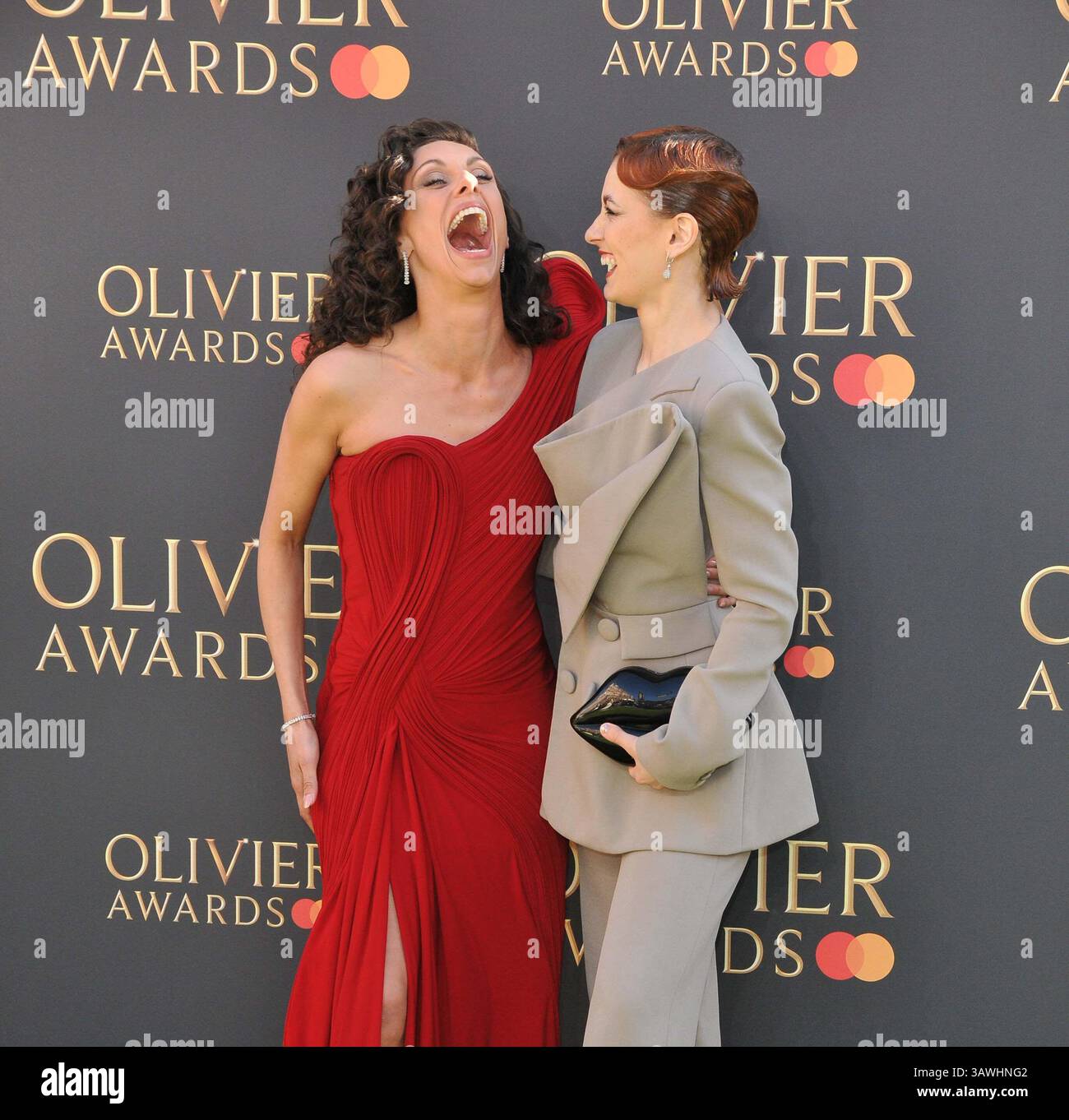 Amy Di Bartolomeo and Georgie Buckland at the Olivier Awards 2025 ...