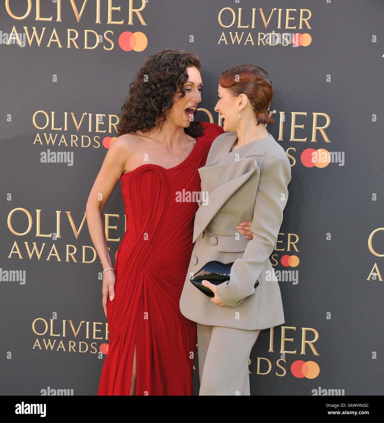 Amy Di Bartolomeo and Georgie Buckland at the Olivier Awards 2025 ...