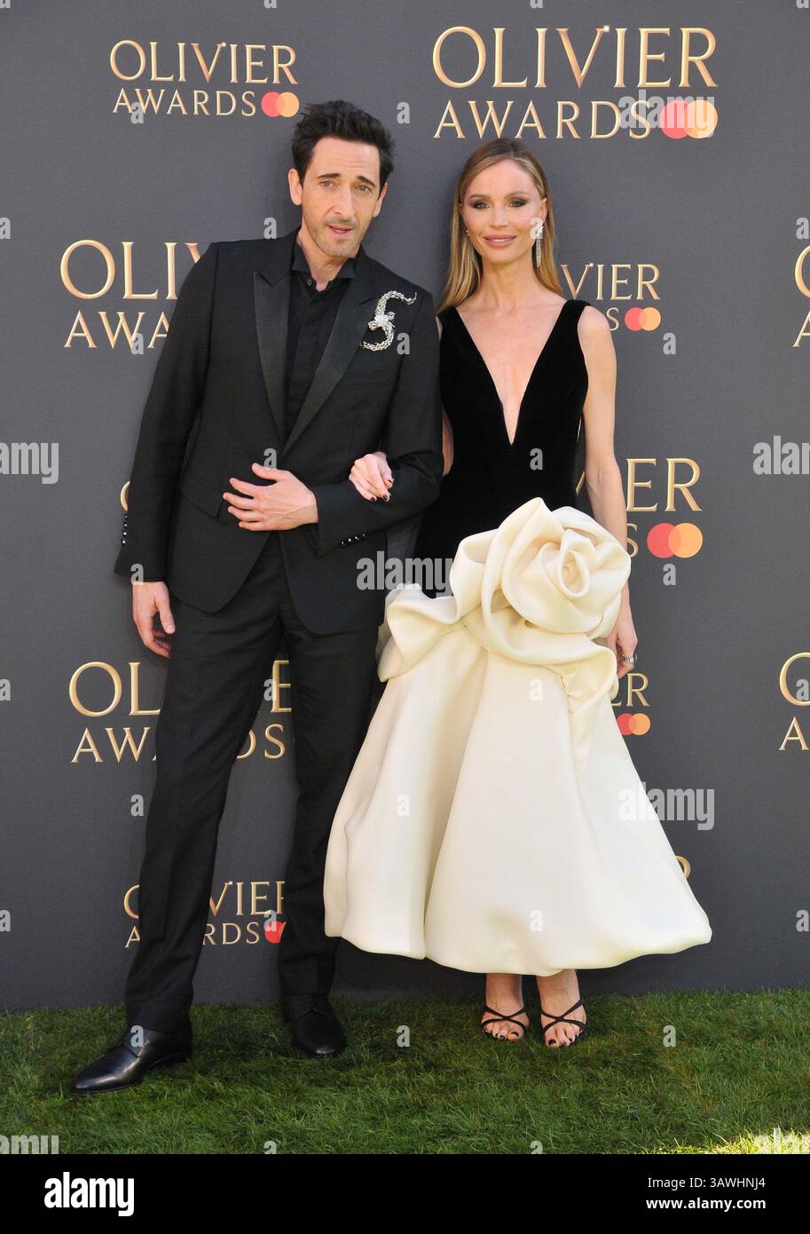 Adrien Brody and Georgina Chapman at the Olivier Awards 2025, Royal ...