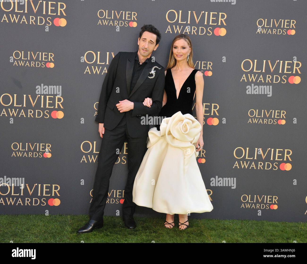 Adrien Brody and Georgina Chapman at the Olivier Awards 2025, Royal ...