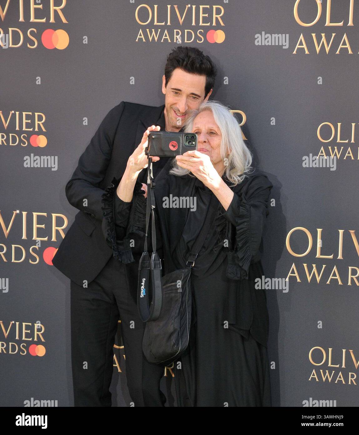 Adrien Brody, Sylvia Plachy at the Olivier Awards 2025, Royal Albert ...