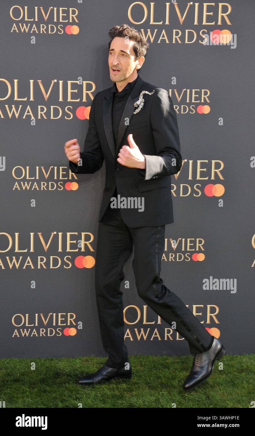 Adrien Brody at the Olivier Awards 2025, Royal Albert Hall, Kensington ...