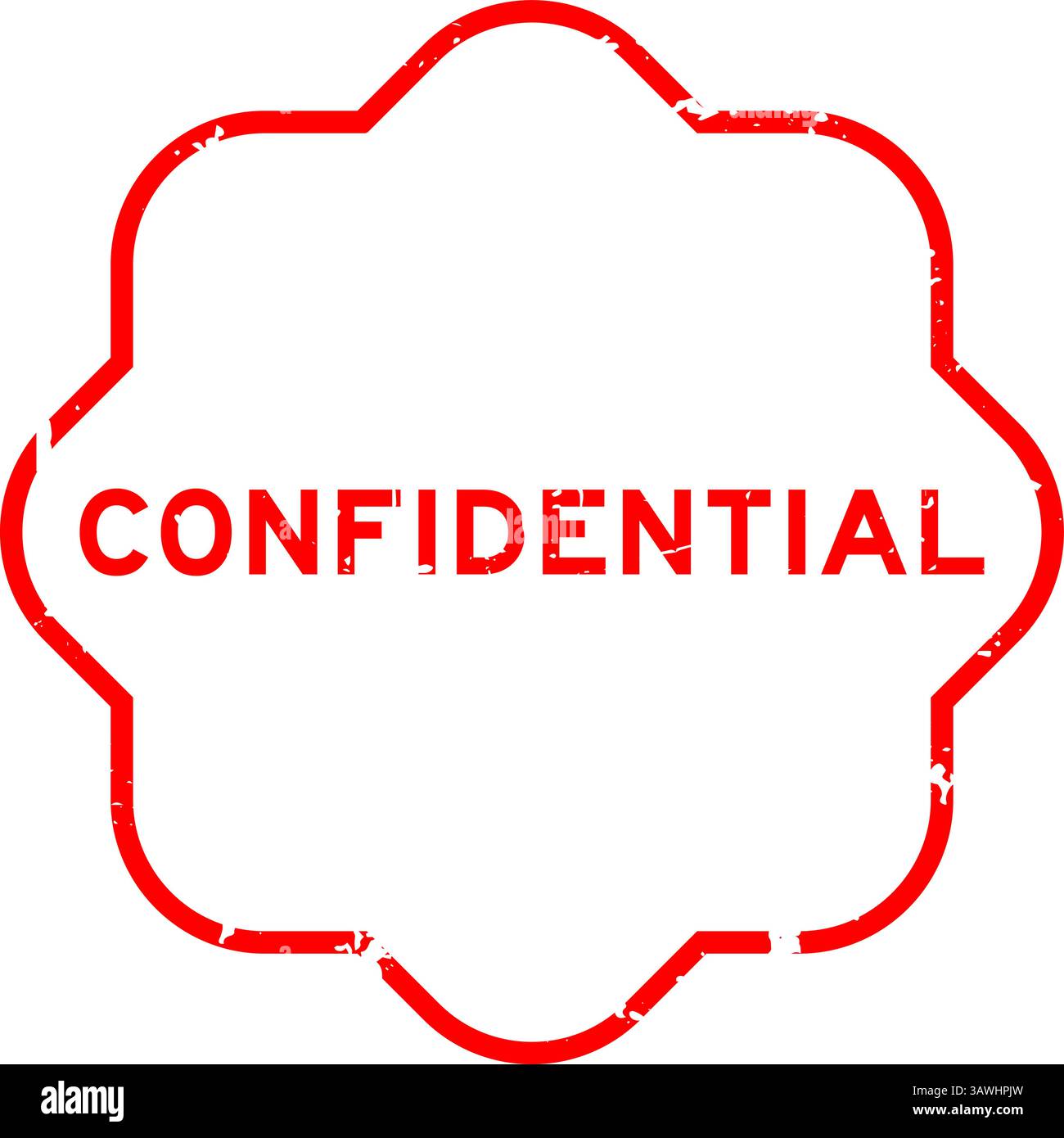 Grunge red confidential word square rubber seal stamp on white background Stock Vector Image ...