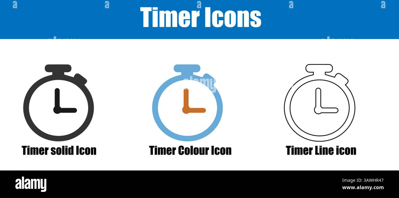 Timer Icon Modern Flat Vector Symbol for Time Countdown and Scheduling ...