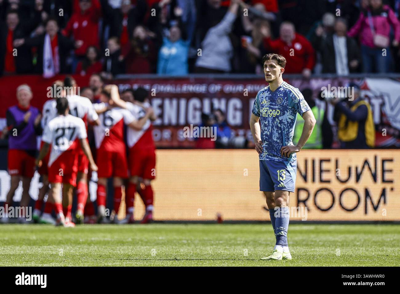 UTRECHT - Ahmetcan Kaplan of Ajax balks during the Dutch Eredivisie ...