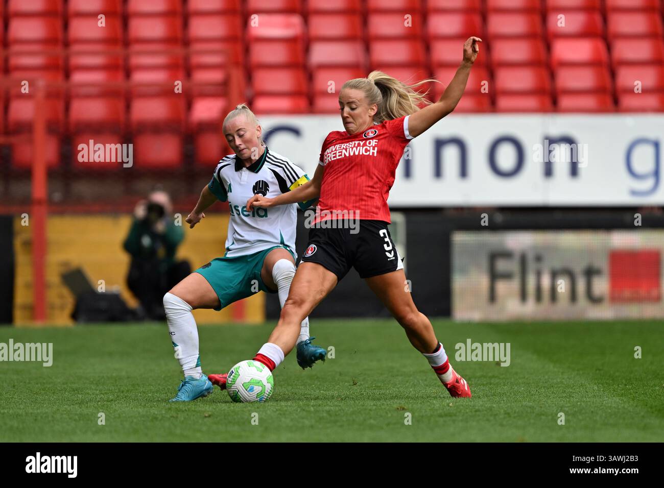 LONDON, UK - 20th April 2025: Charlotte Newsham of Charlton Athletic ...