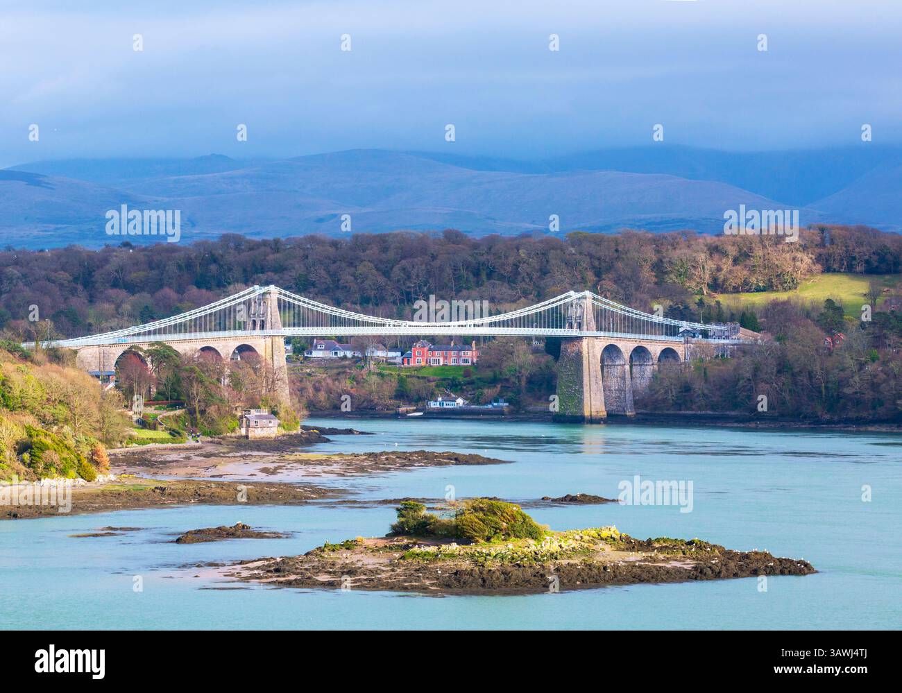 Menai Suspension Bridge Stock Photo - Alamy